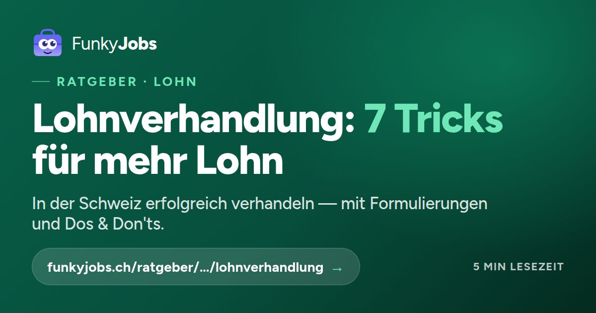 Lohnverhandlung: 7 Tipps für mehr Lohn in der Schweiz – Ratgeber ...